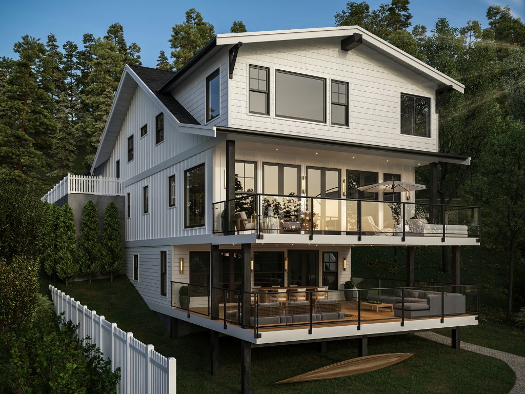 Lakeside Farmhouse - Custom Home Design in Victoria BC